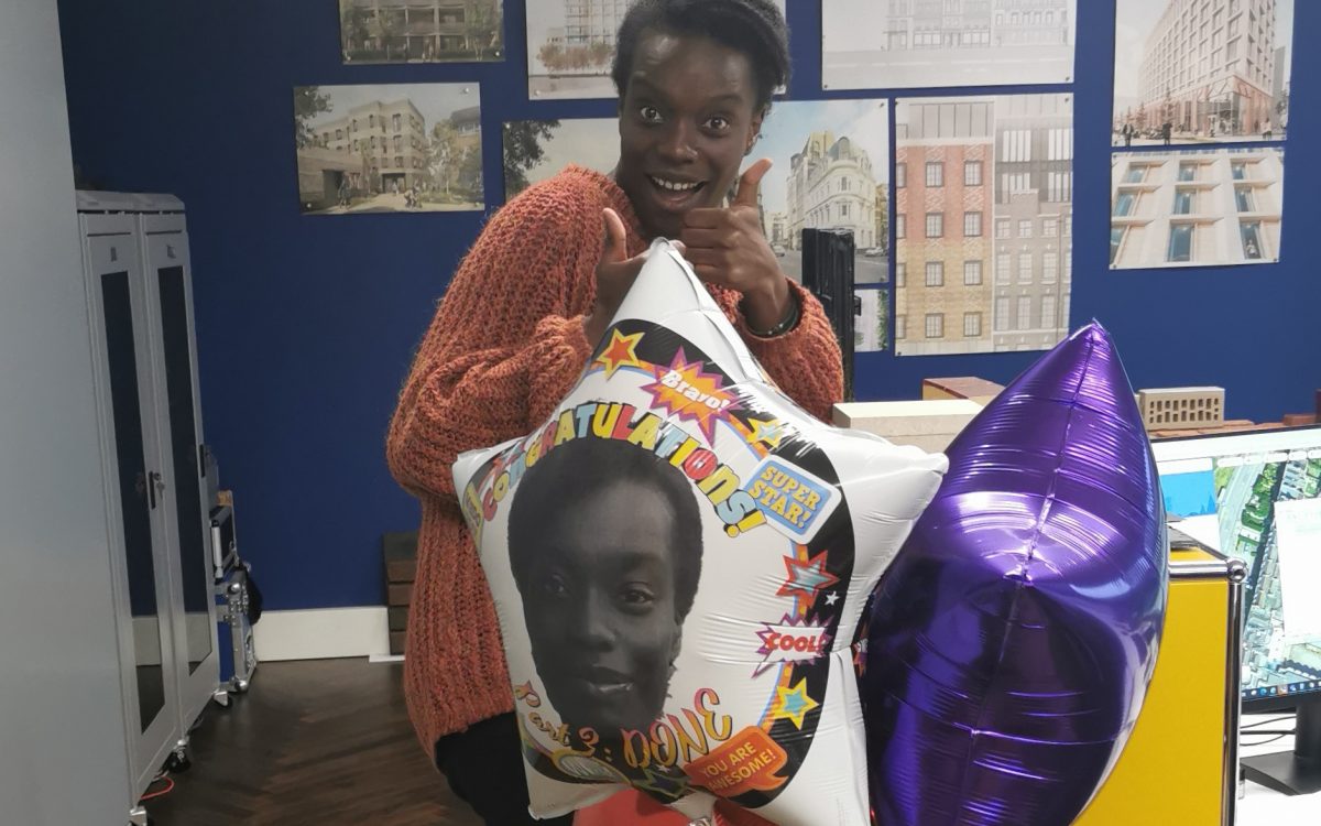Congratulations to Esther on passing her Part 3 architectural exams ...